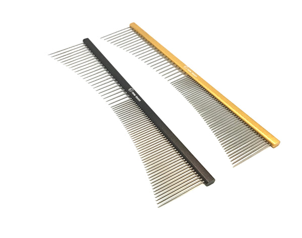 Eclipse Detailing Comb with Aluminum Handle - Custom Pet Boutique
